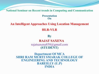 PPT on national seminar by rajat saxena student on srmscet | PPTX