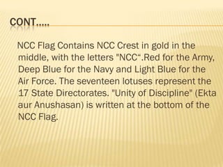 Ppt on ncc | PPTX