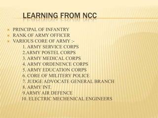 Ppt on ncc | PPTX