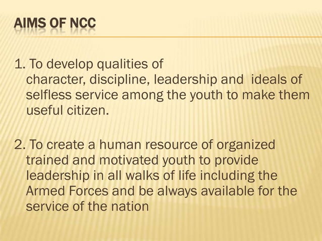 Ppt on ncc | PPTX