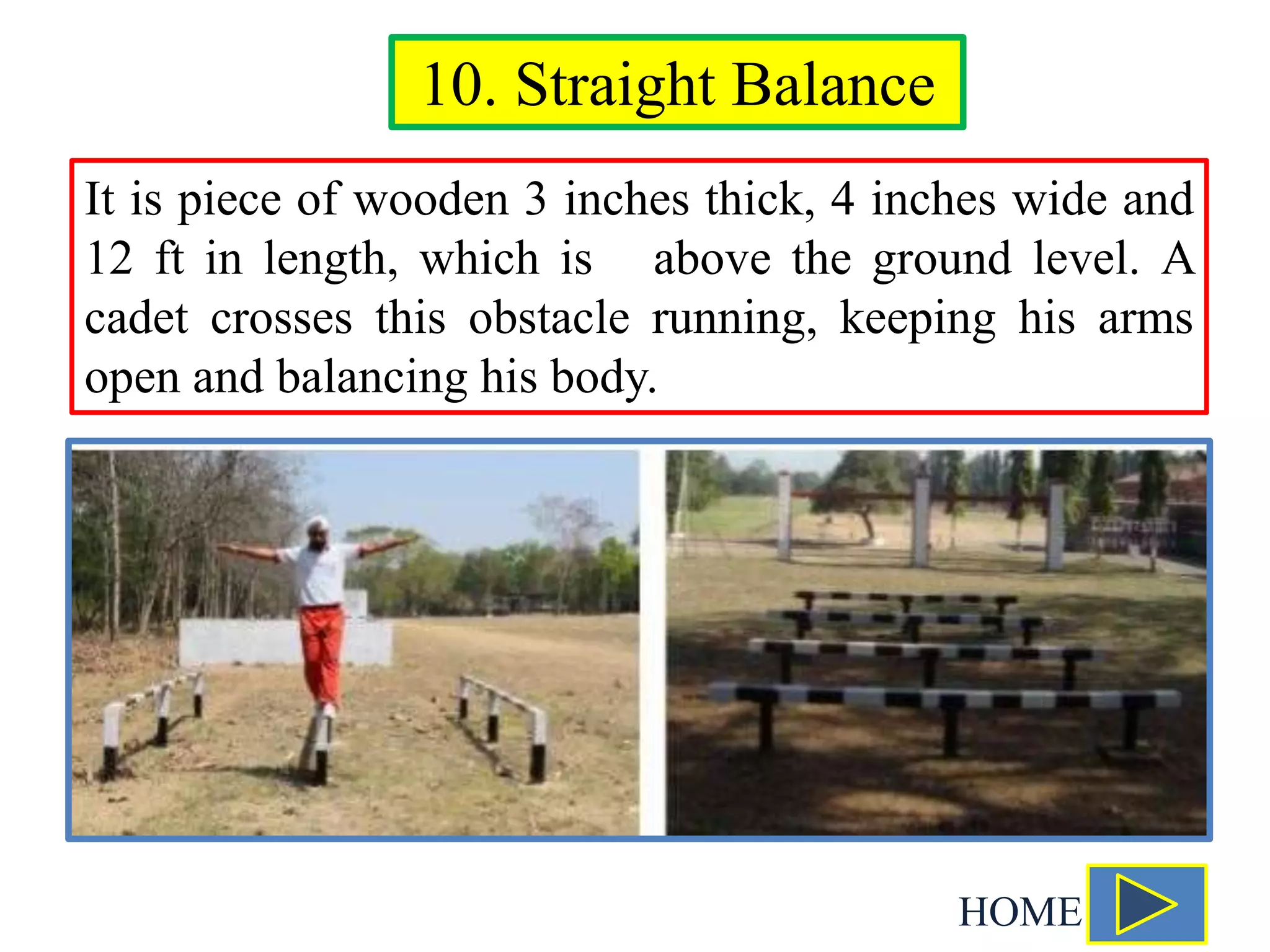 NCC Obstacle Training : Lt. Cdr. M. Arokiasamy | PPTX