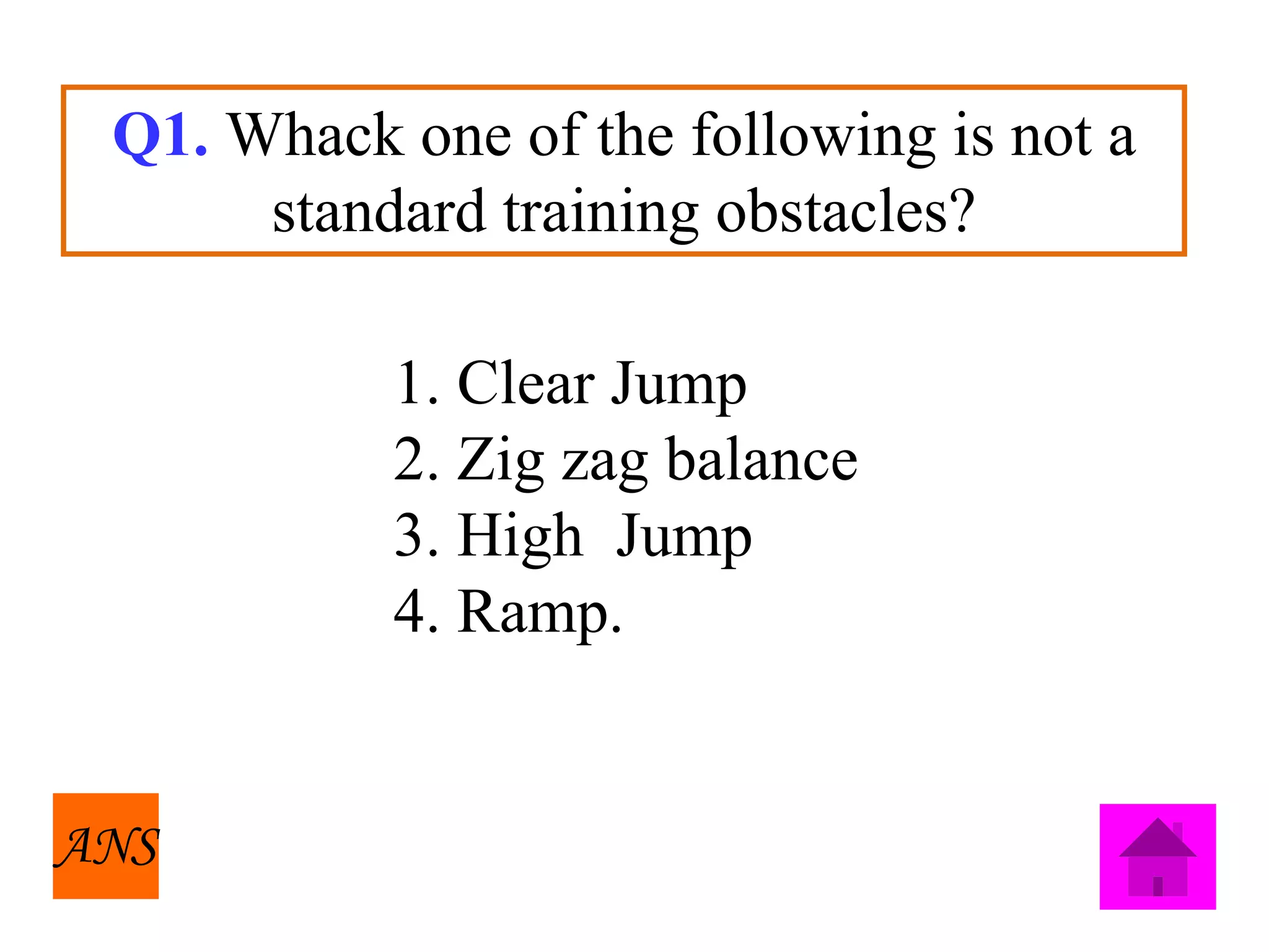 NCC Obstacle Training : Lt. Cdr. M. Arokiasamy | PPTX