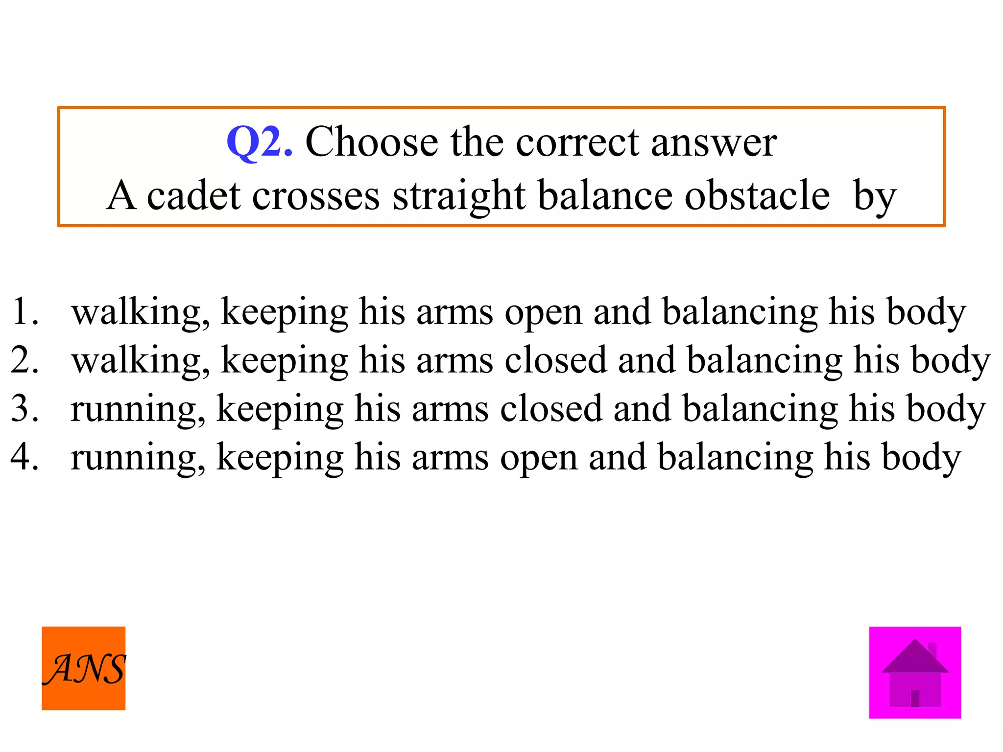 NCC Obstacle Training : Lt. Cdr. M. Arokiasamy | PPTX