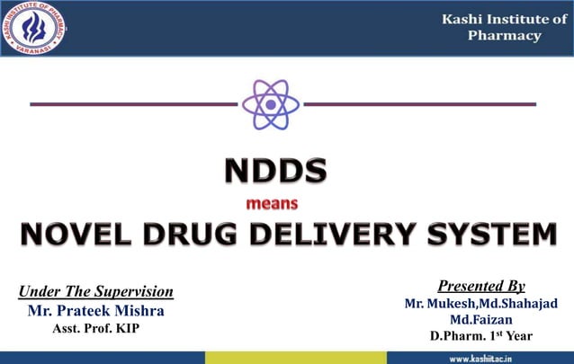 Novel Drug Delivery System (NDDS) | PPTX | Substance Abuse | Diseases ...