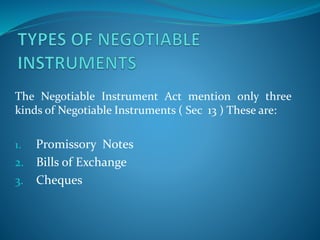 Negotiable Instrument | PPT