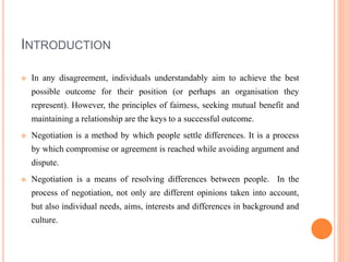 Ppt on negotiation in india | PPTX