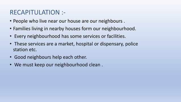 PPT on neighbourhood.pptx | Homework and Study | Education