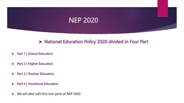 PPT ON NEP 2020.pptx | Education industry | Industries