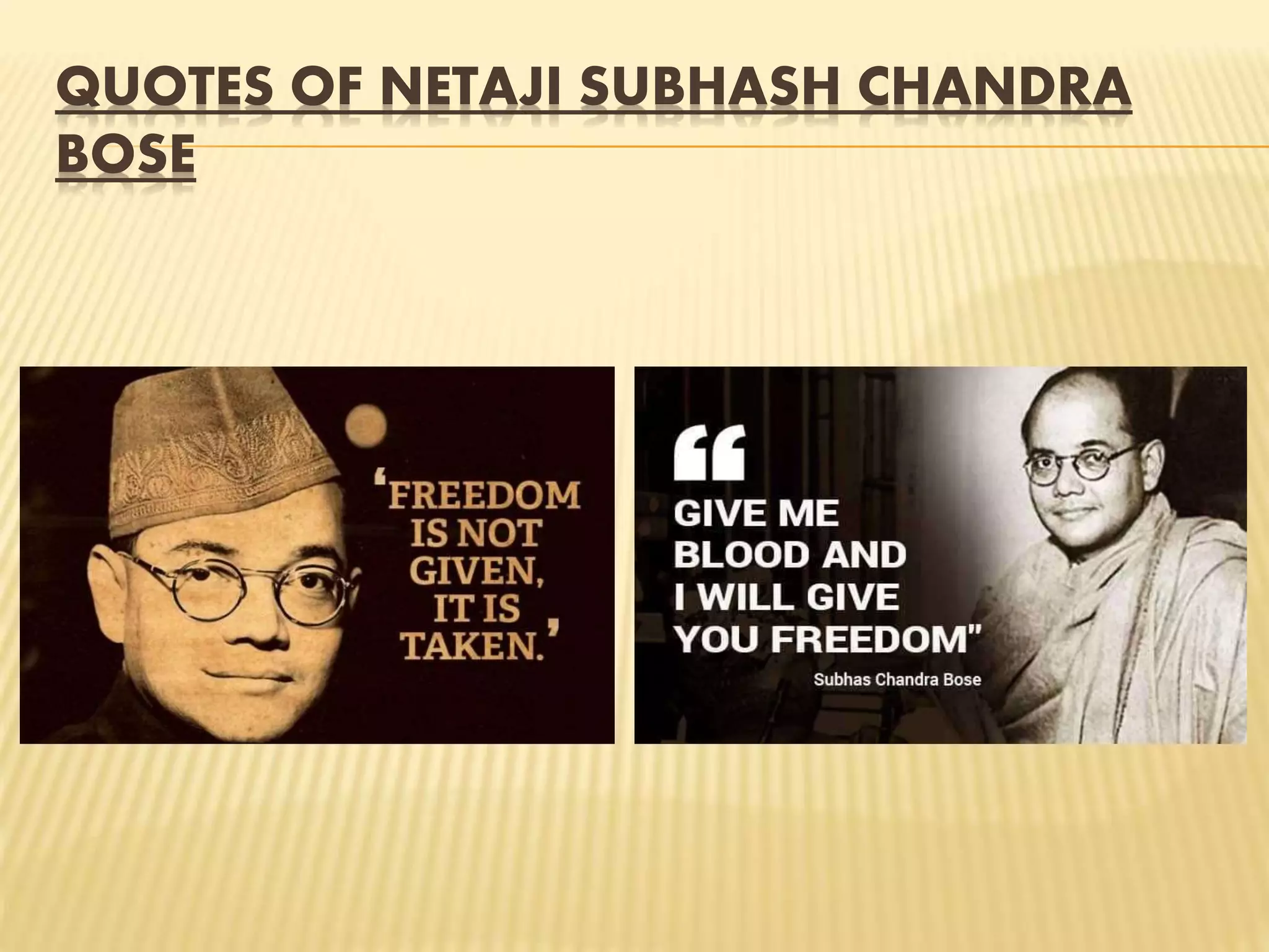 POWER POINT PRESENTATION ON NETAJI SUBHASH CHANDRA BOSE. | PPTX