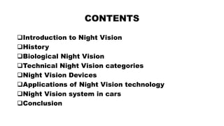 PPT on night vision technology | PPTX