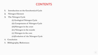 NITROGEN CYCLE INRELATION TO GEOLOGY | PPTX