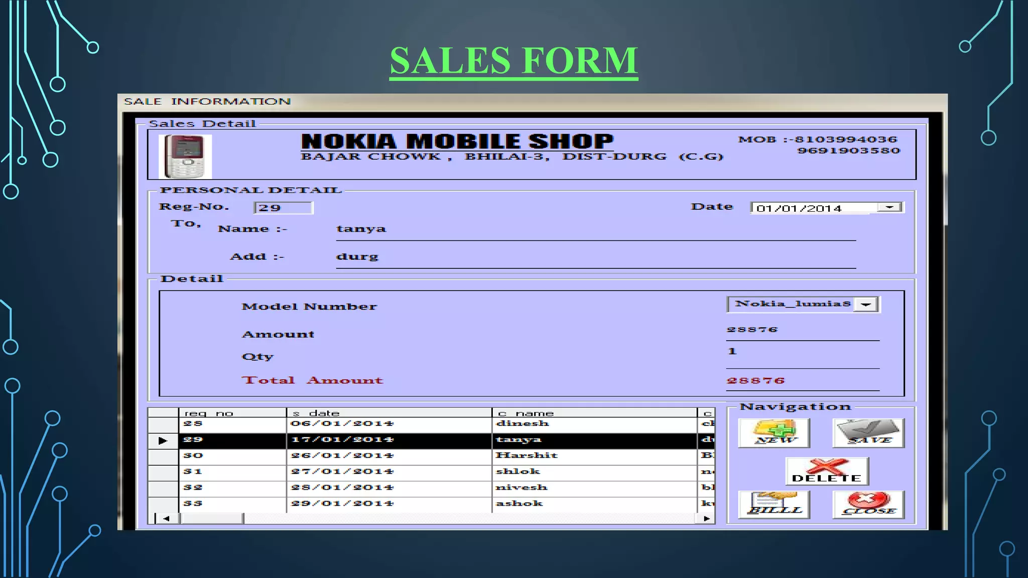 Nokia mobile shop management | PPT