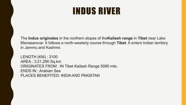 Ppt on north indian rivers | PPT