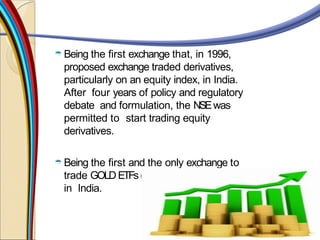 ppt on NSE.pptx NATIONAL STOCK EXCHANGE | PPTX