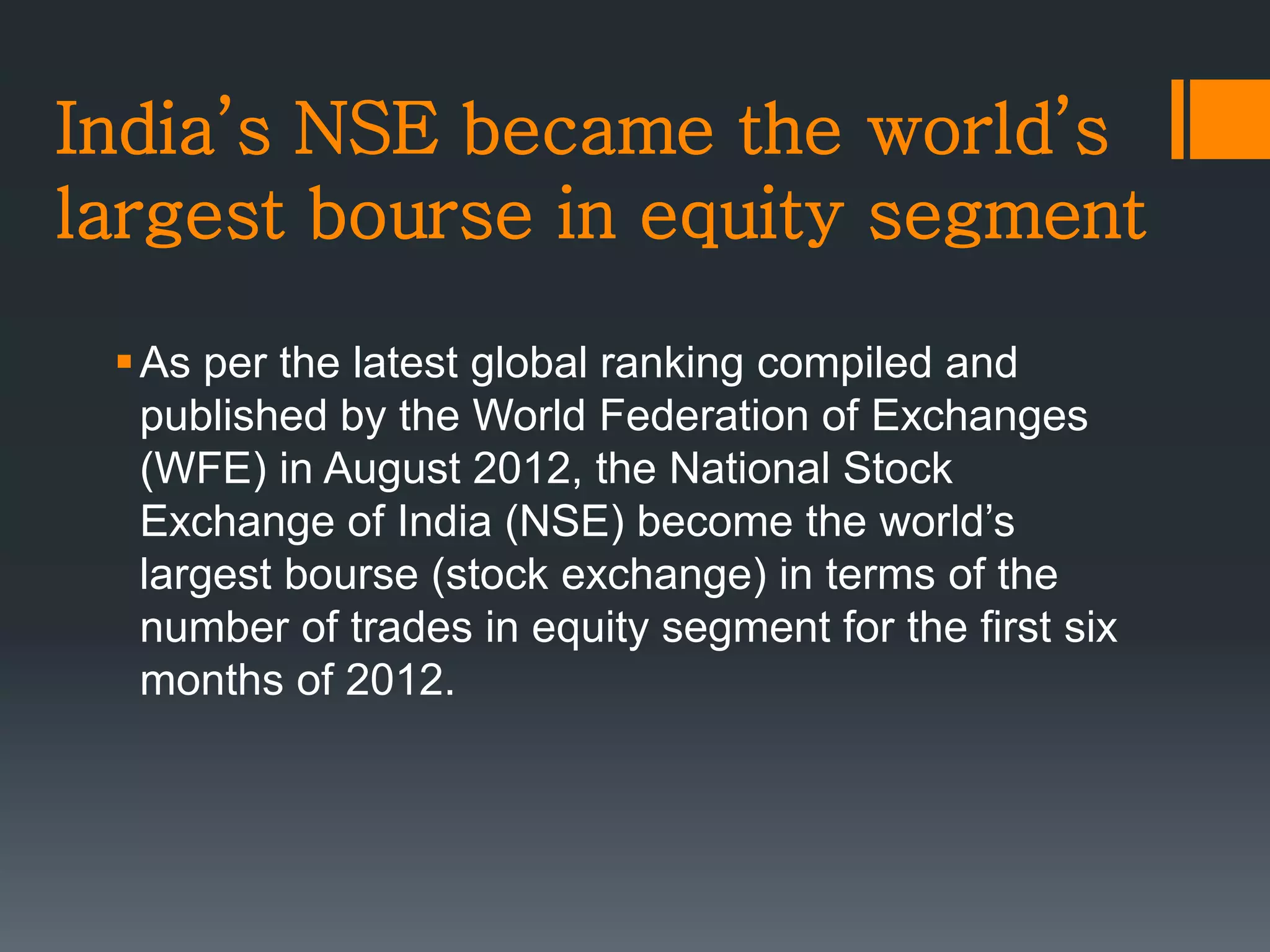 National Stock Exchange India | PPTX