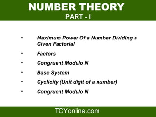 Ppt On Number Theory For Cat | PPT