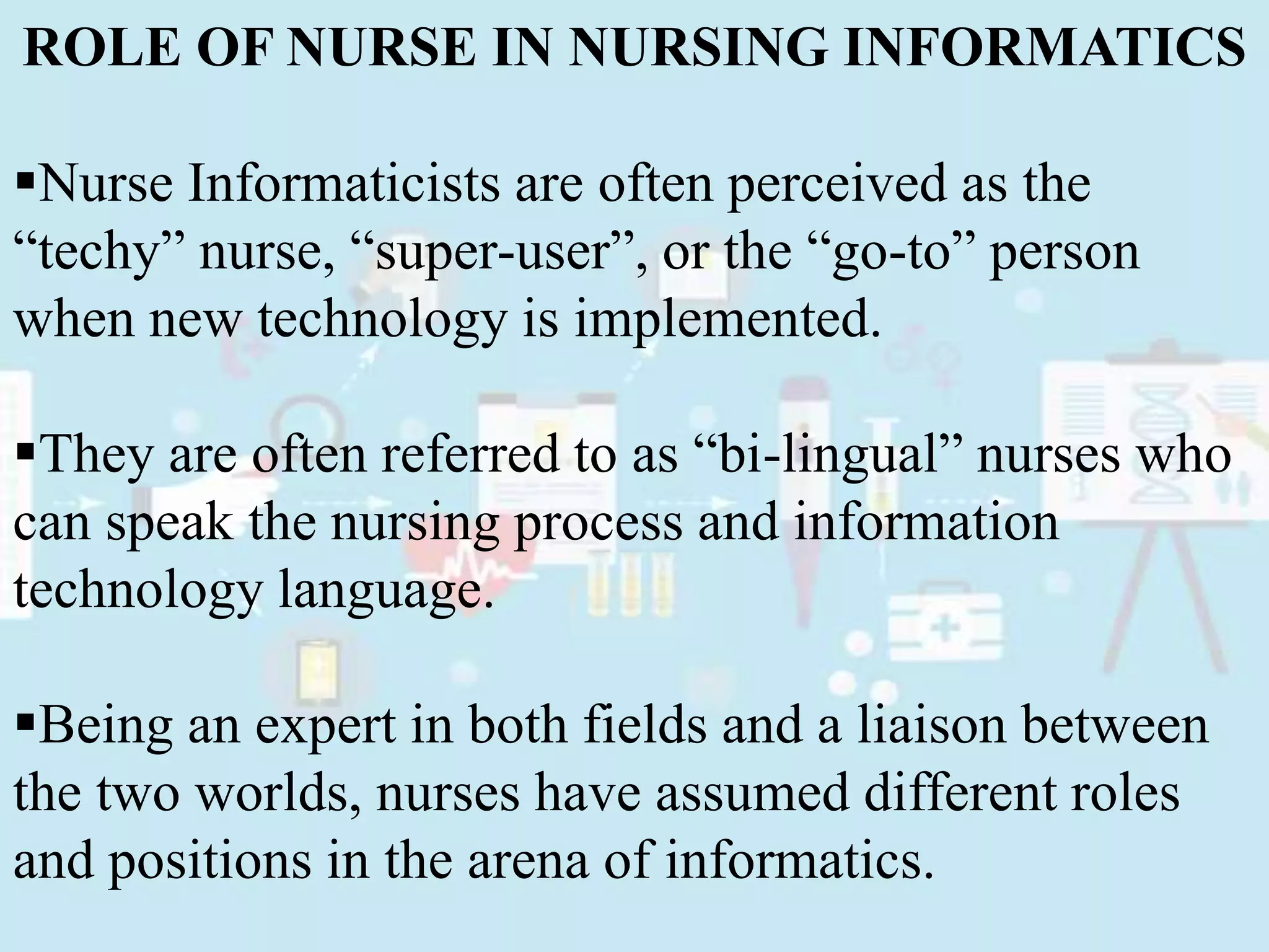 Ppt on nursing informatics | PPTX