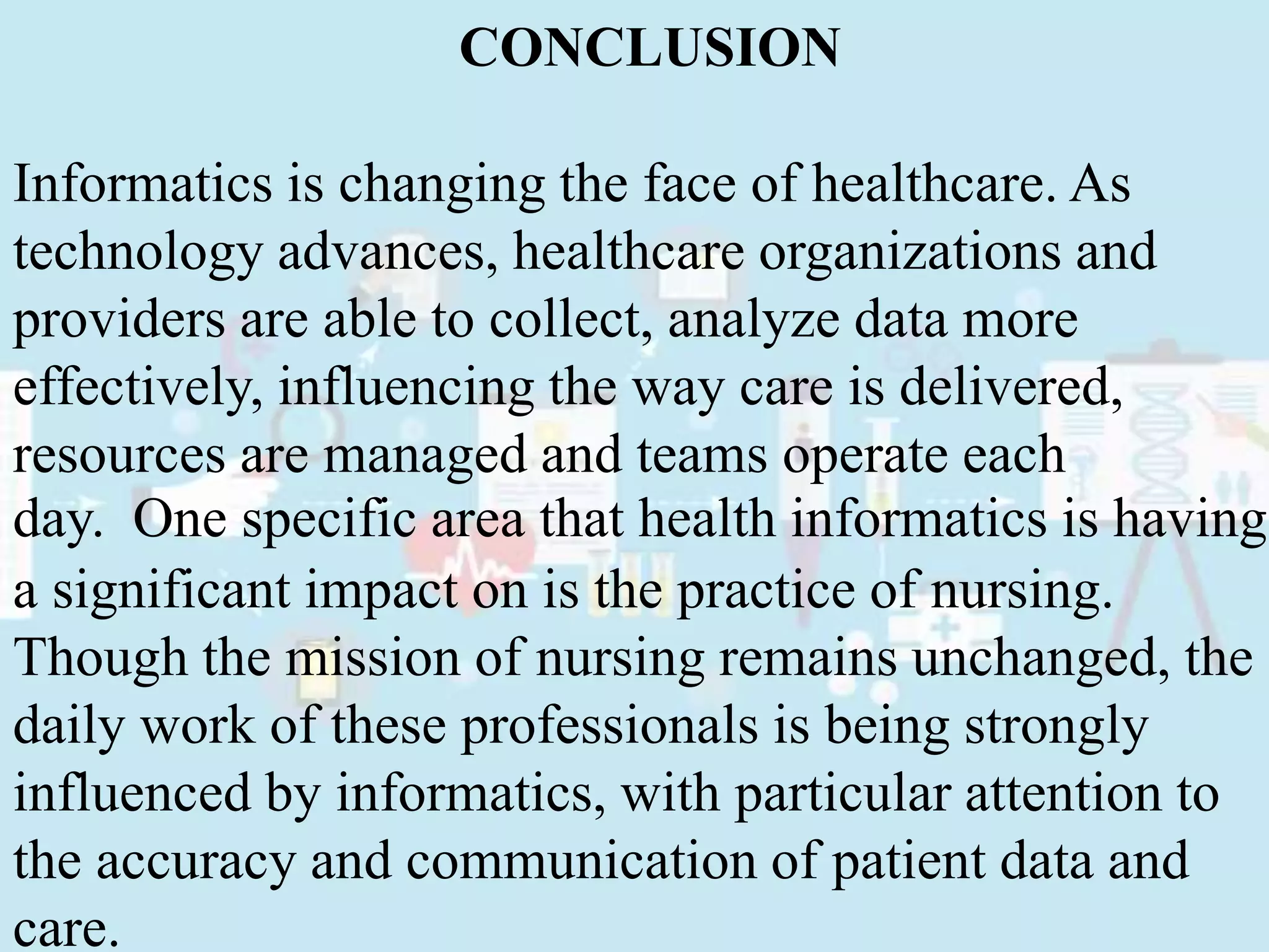 Ppt on nursing informatics | PPTX