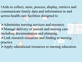 Ppt on nursing informatics | PPTX