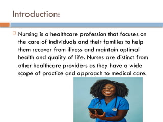 ppt on nursing profession.pptx for nursing students | PPTX