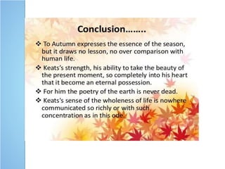 PPT ON ODE TO AUTUMN by piyush k Verma.j | PDF