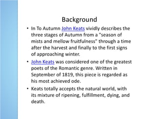 PPT ON ODE TO AUTUMN by piyush k Verma.j | PDF