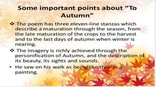 Ppt on ode to autumn (group task sem 3) | PPT
