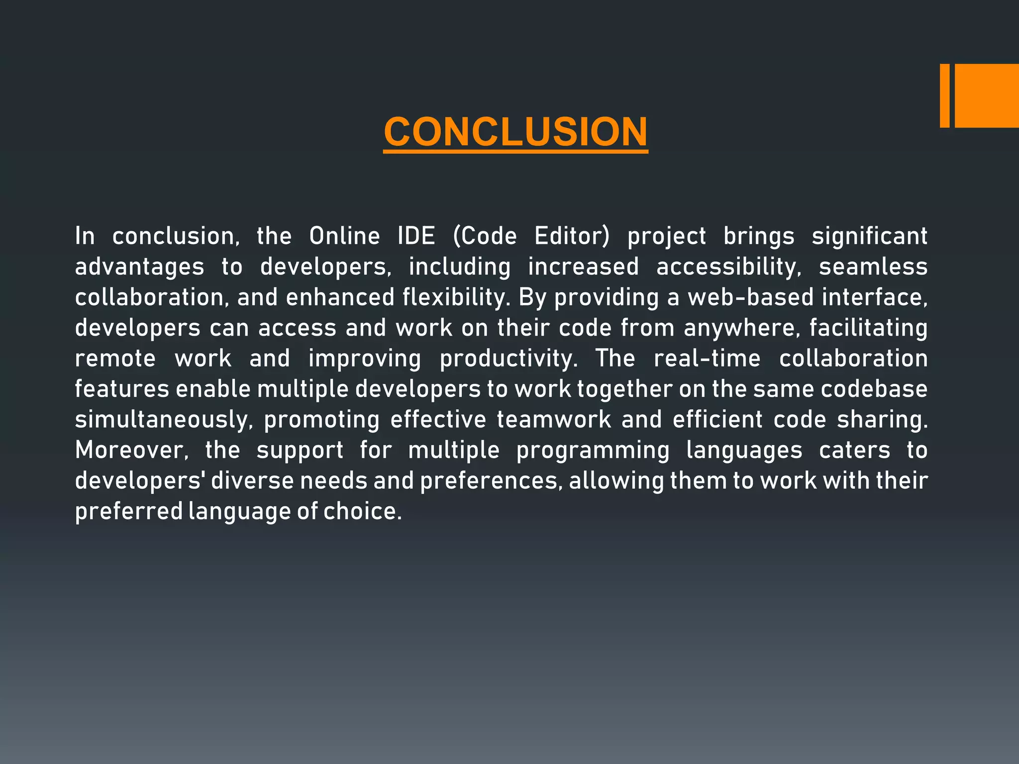 ppt on Online IDE.pptx | Web Development | Internet