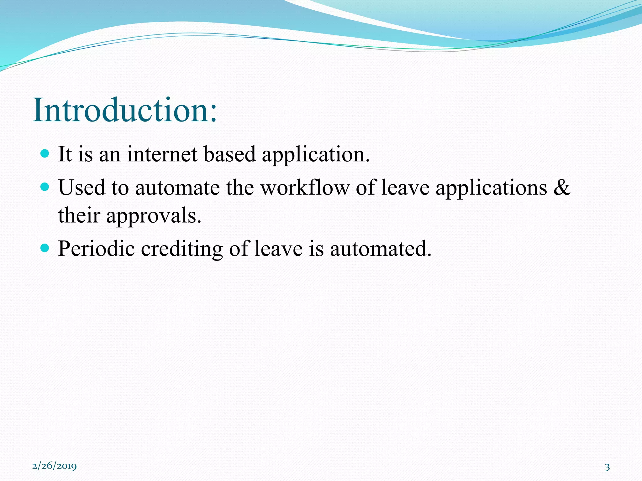 Ppt on online leave planner | PPT