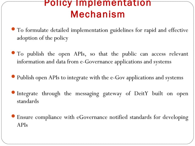 Policy on Open Application Programming Interfaces (APIs) | PPT