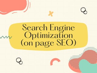 Search engine optimization (on page) | PDF