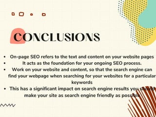 Search engine optimization (on page) | PPT