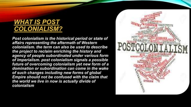 PPT on Paper 11. The Post Colonial Literature | PPT