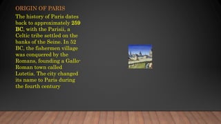 Ppt on paris | PPTX