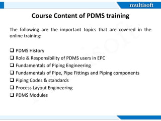 PDMS Courses | PPTX