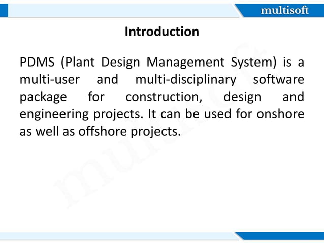PDMS Training Courses | PPTX