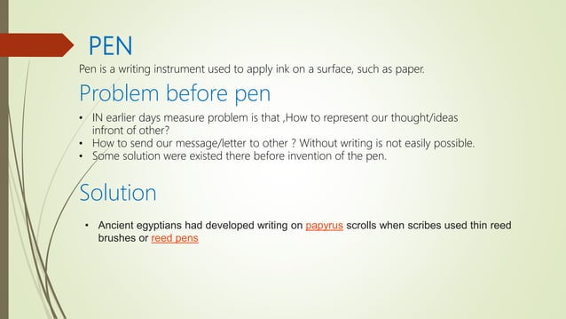 Ppt on pen | PPTX | Computer Peripherals | Computing