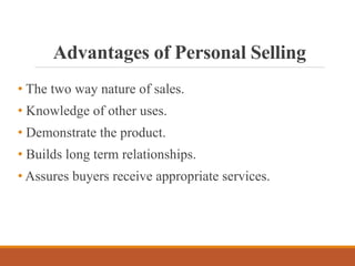 Ppt on personal selling and its process | PPTX