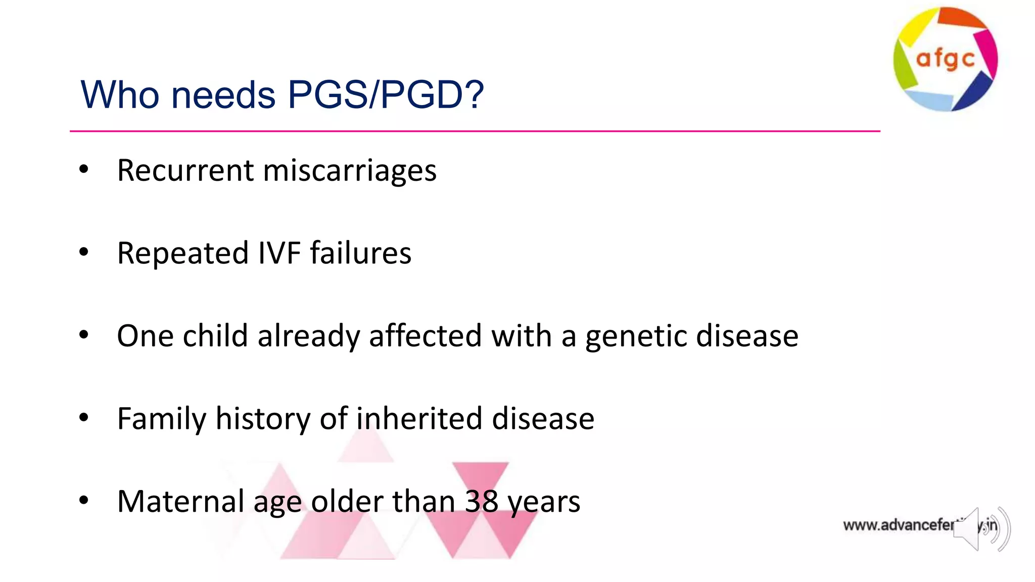 Preimplantation Genetic Diagnosis (PGD)/Screening (PGS) With IVF | PPTX