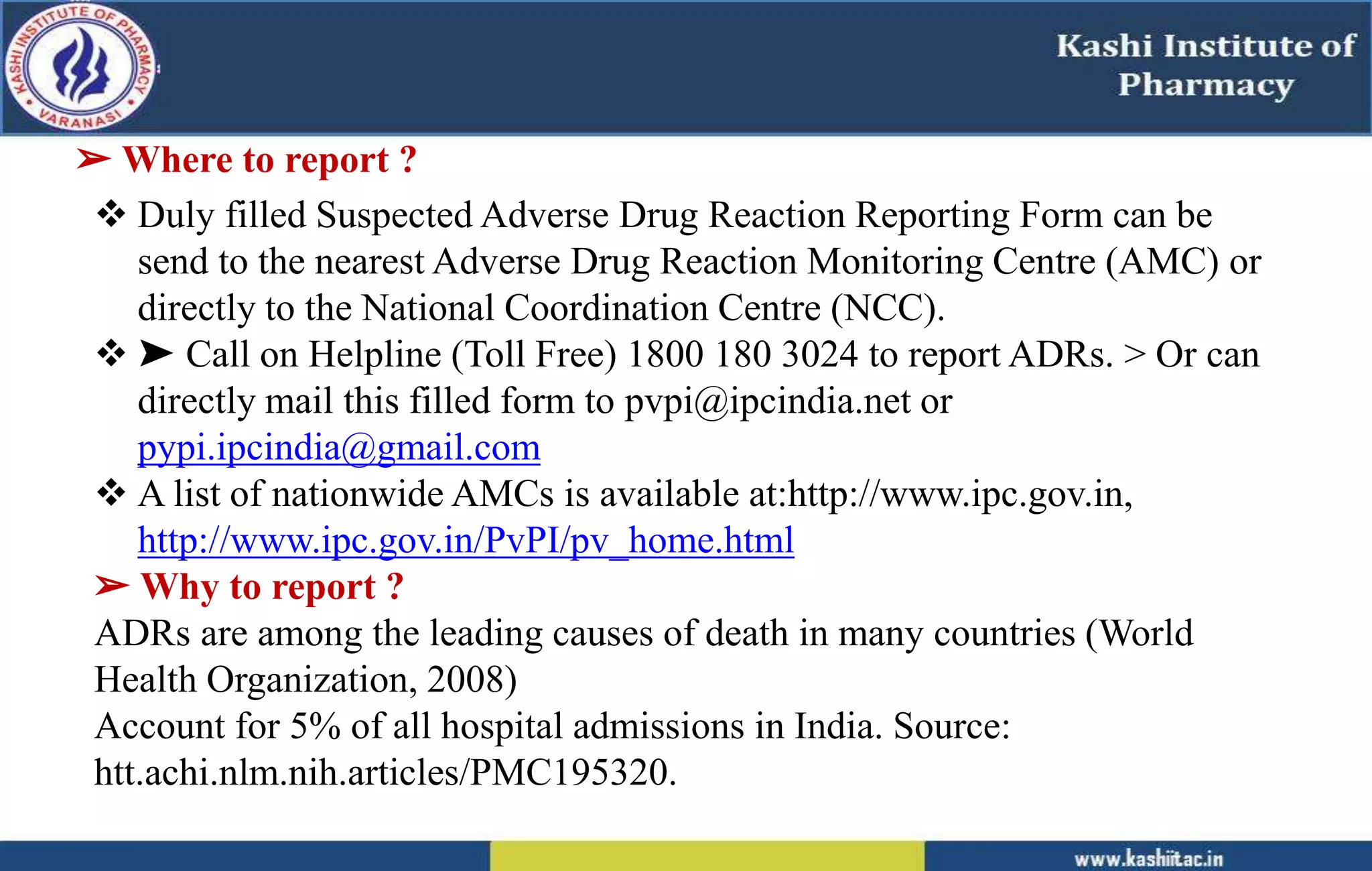 Adverse Drug Reaction (ADR) Pharmacovigilance | PPTX