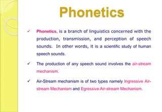 Phonetics - Part 1 | PPT