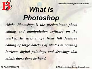 Presentation on Photoshop Tools By Batra Computer Centre | PPTX