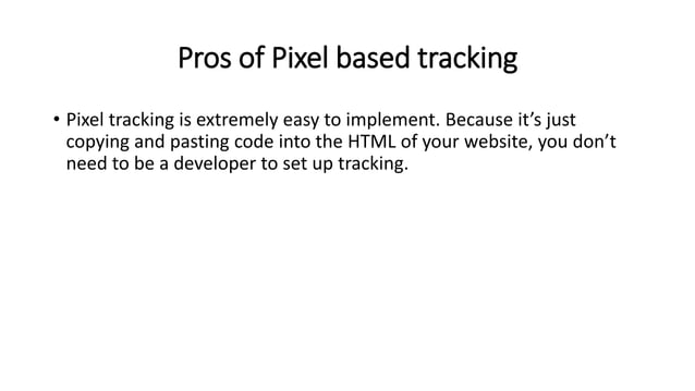 Ppt on pixel & postback | PPT