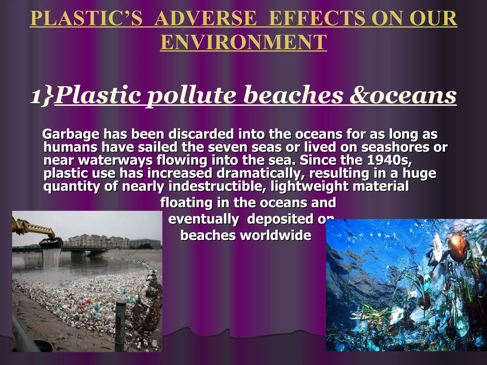 Plastic pollution ppt | PPT