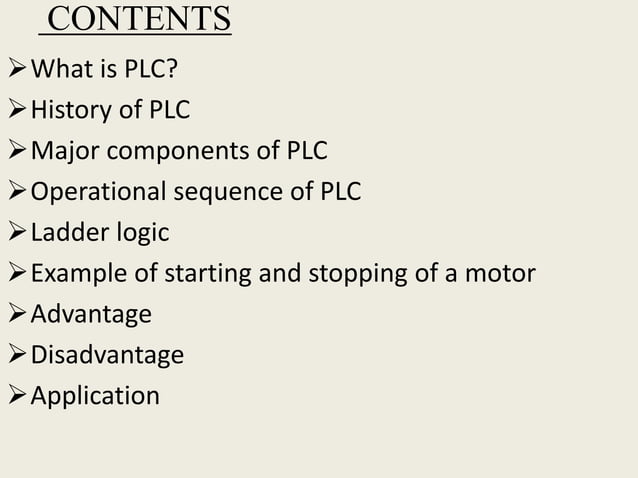 Ppt on plc | PPT