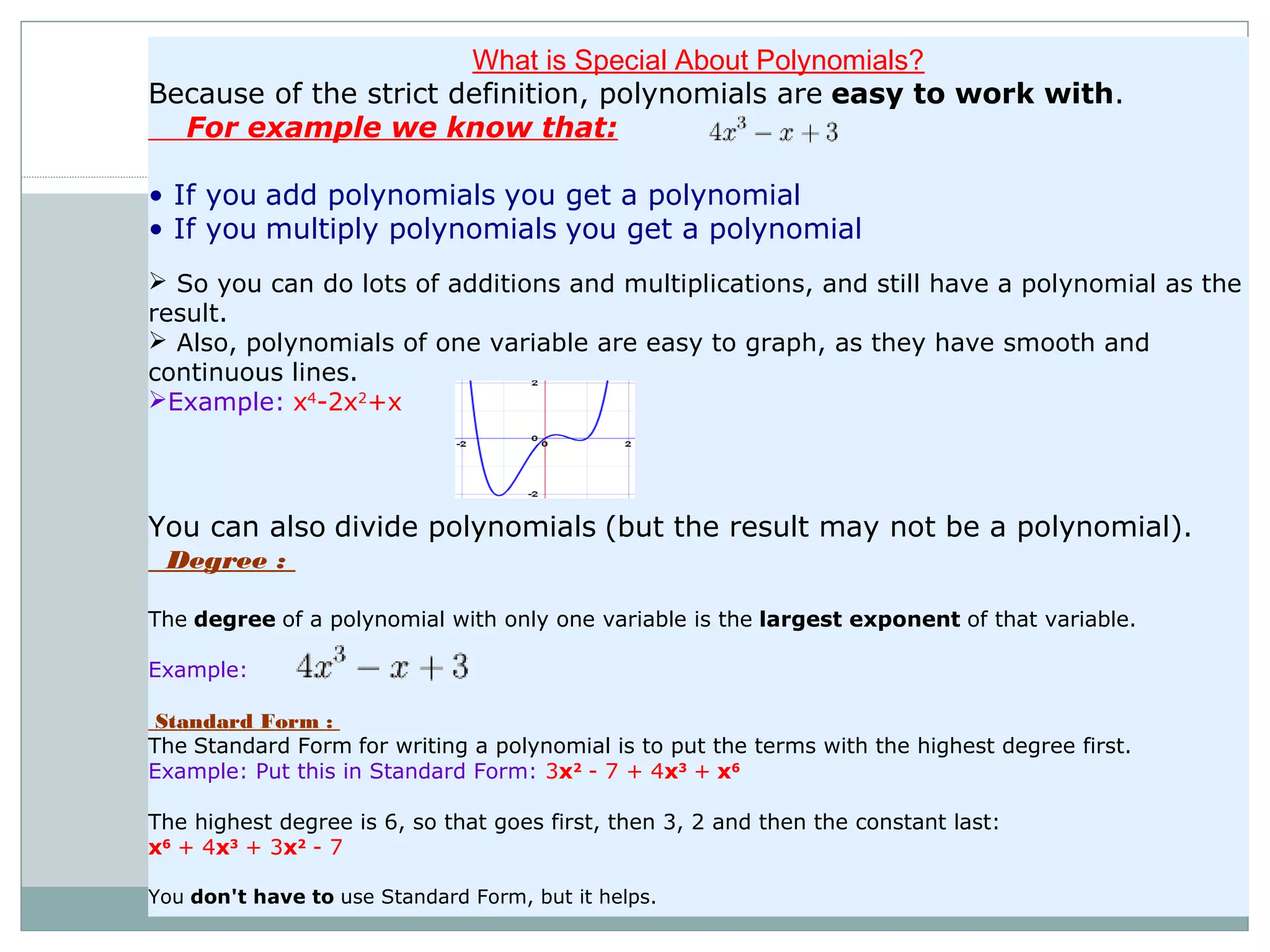 Ppt on polynomial | PPT