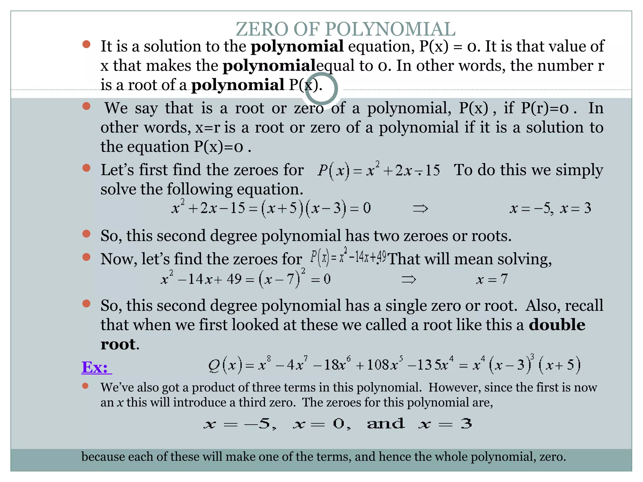 Ppt on polynomial | PPT