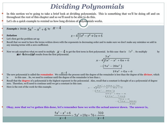Ppt on polynomial | PPT