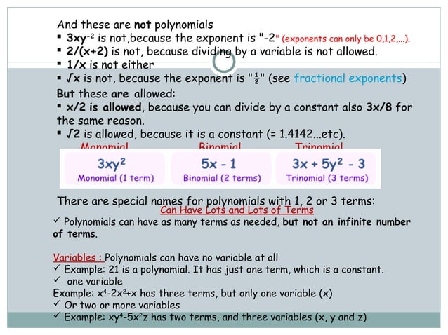 Ppt on polynomial | PPT