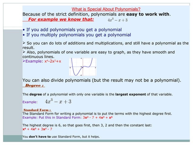 Ppt on polynomial | PPT